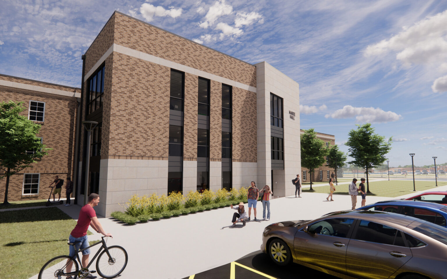 Mabee Hall - View from Northwest - Mackey Mitchell Architects